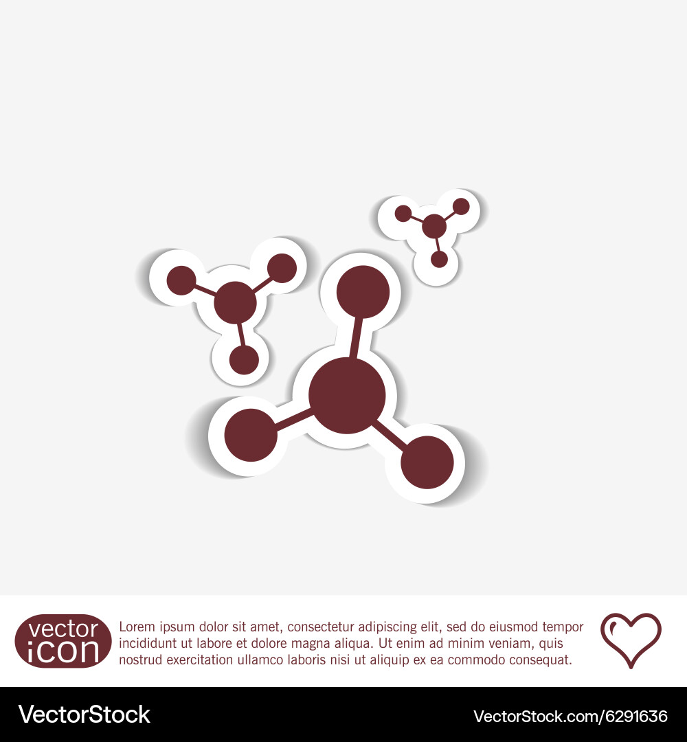 Atom molecule symbol icon of physics or chemistry Vector Image