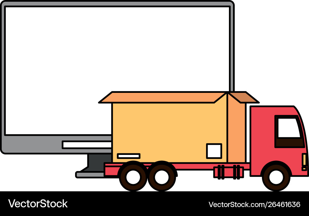 Logistic and delivery shipping cartoon Royalty Free Vector