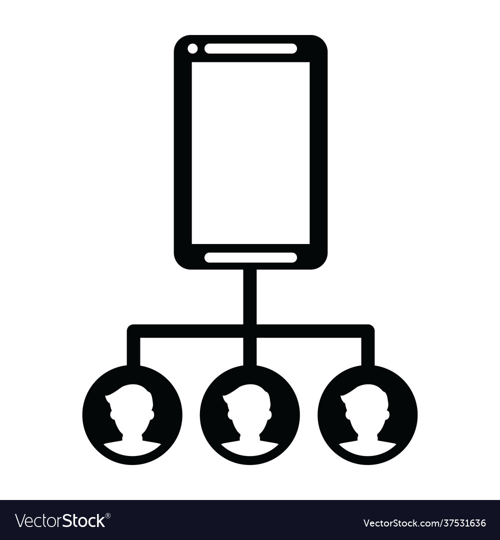 Mobile user network Royalty Free Vector Image - VectorStock