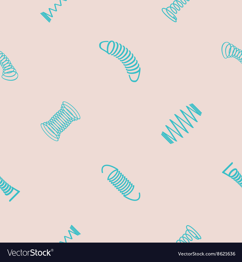 Seamless background with springs Royalty Free Vector Image
