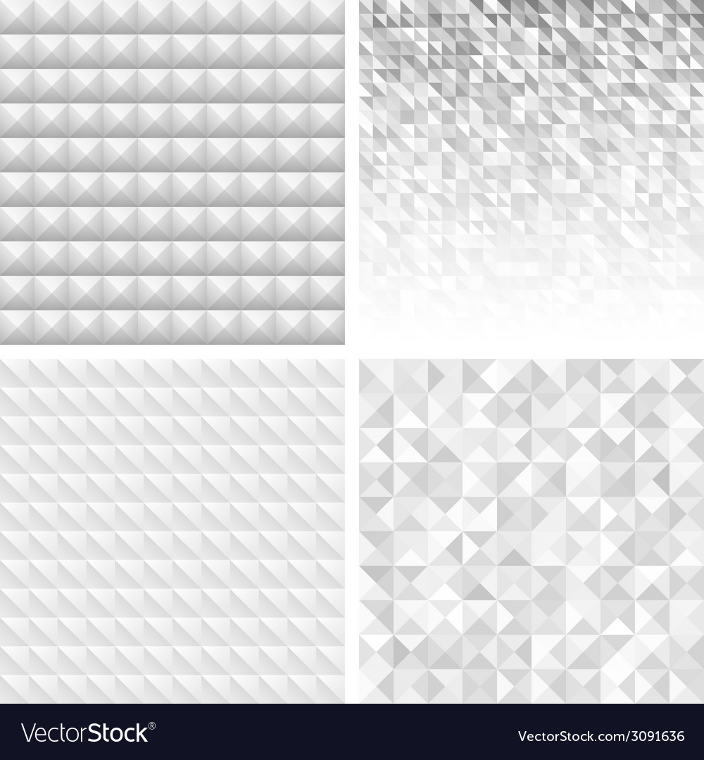Set abstract gray geometric backgrounds Royalty Free Vector