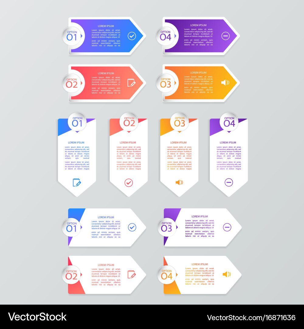 Set of infographic templates Royalty Free Vector Image