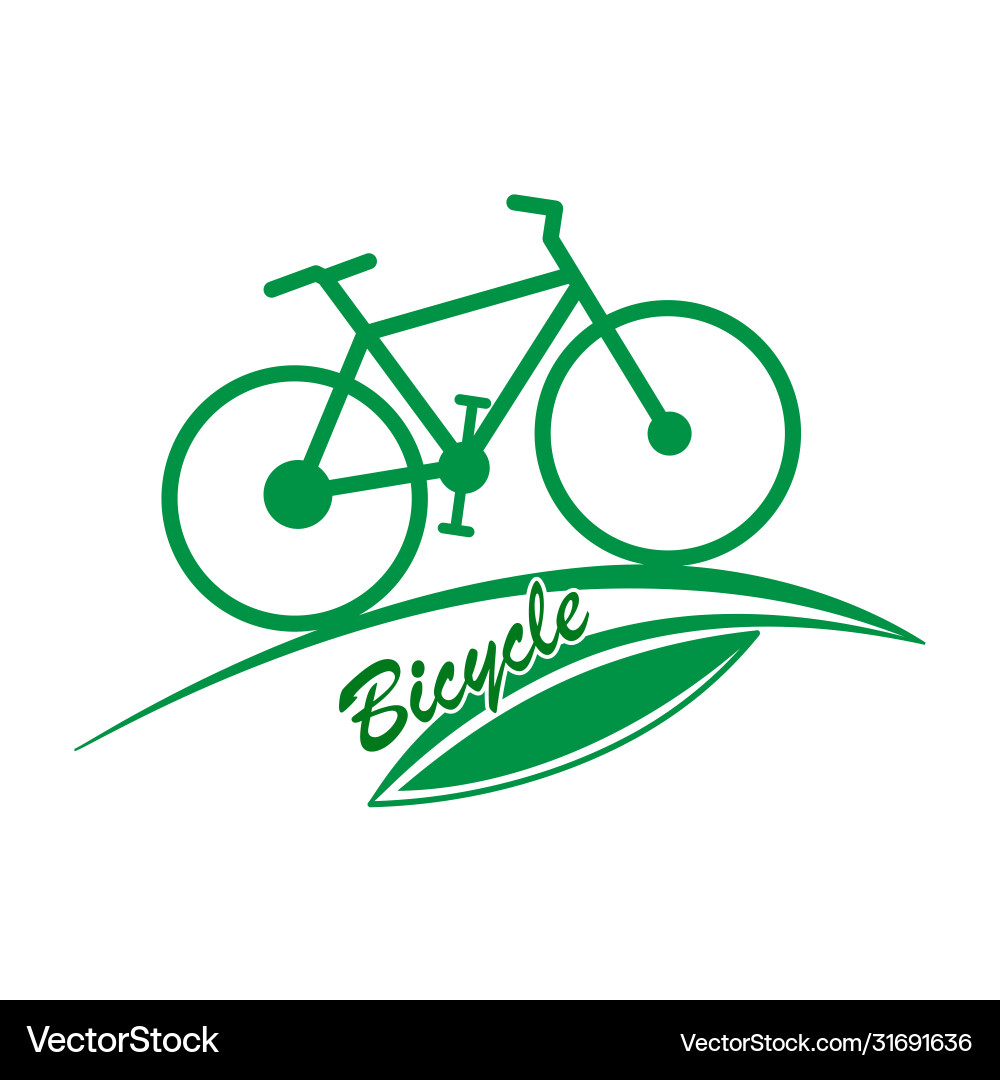 Simple bike icon flat style isolated on white Vector Image