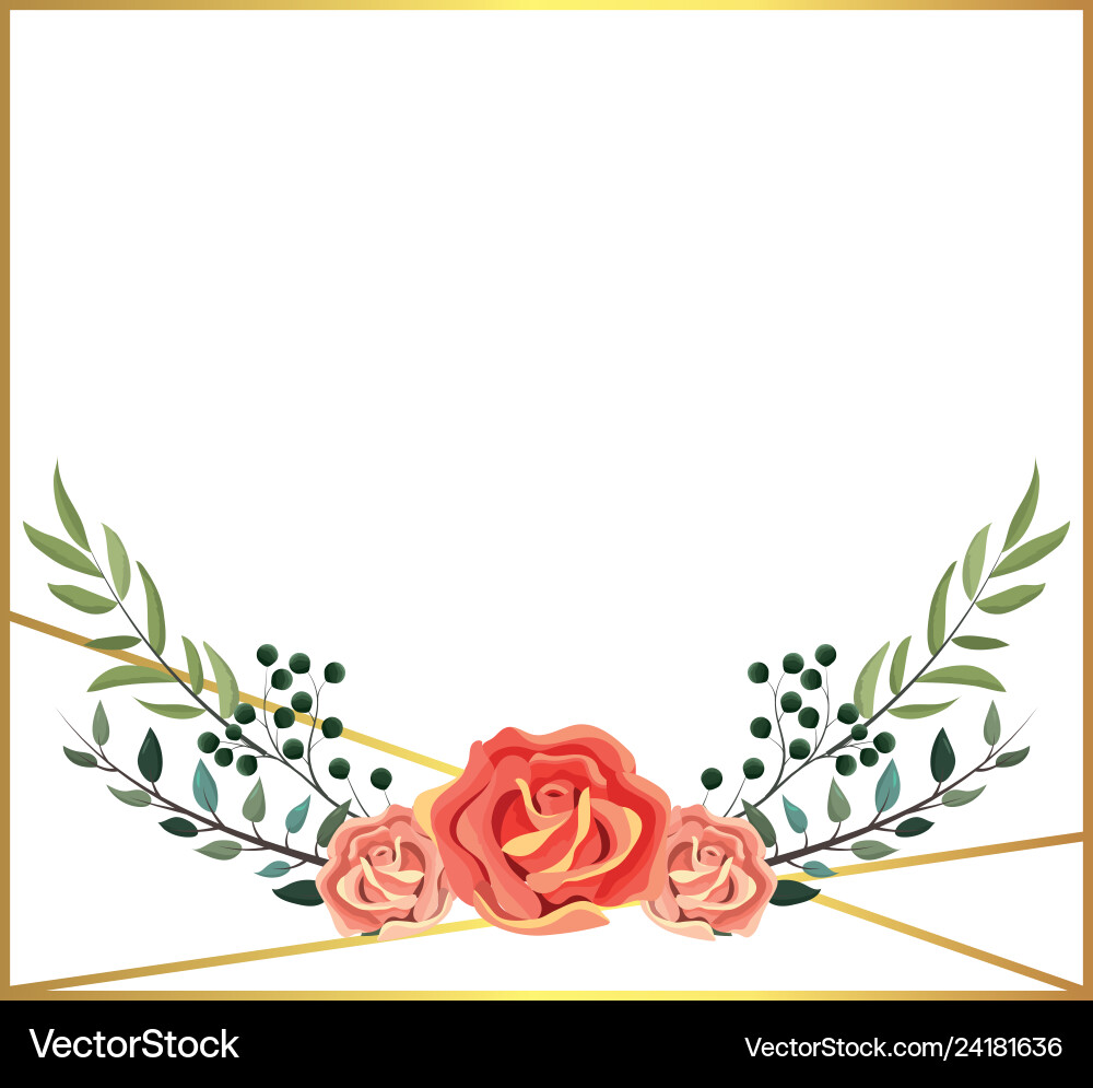 Spring floral frame Royalty Free Vector Image - VectorStock
