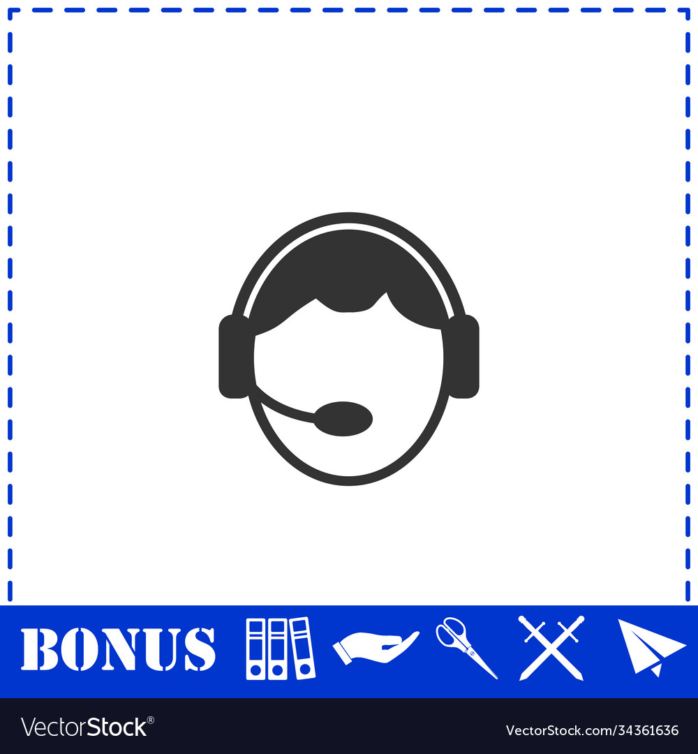 Support icon flat Royalty Free Vector Image - VectorStock