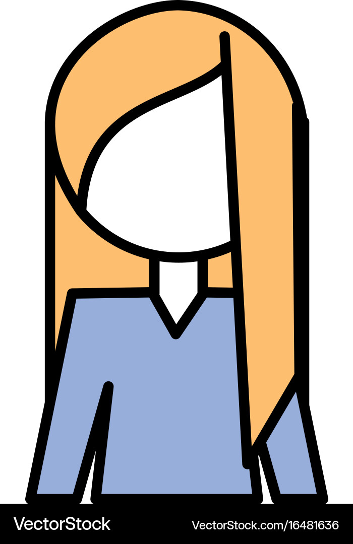 Woman profile cartoon Royalty Free Vector Image