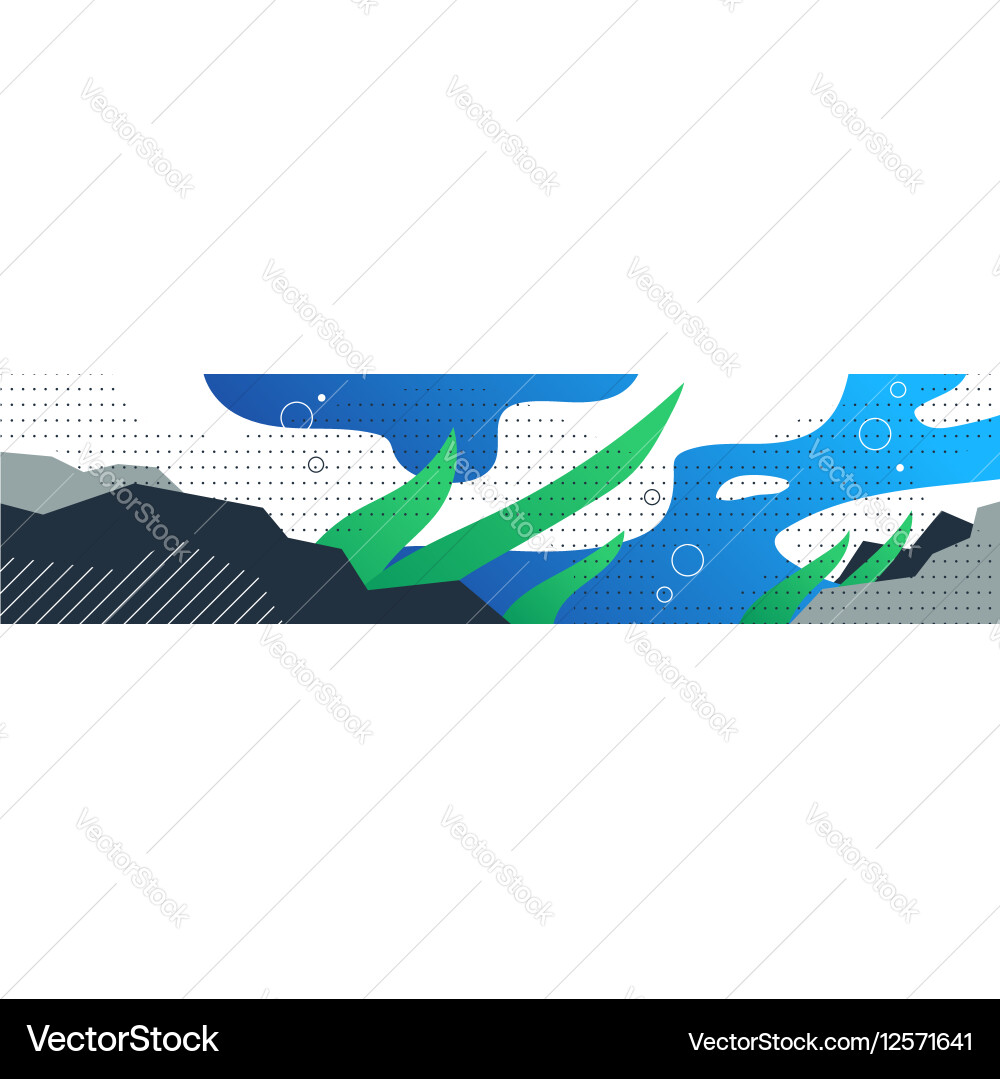 Aquatic concept underwater sea background Vector Image
