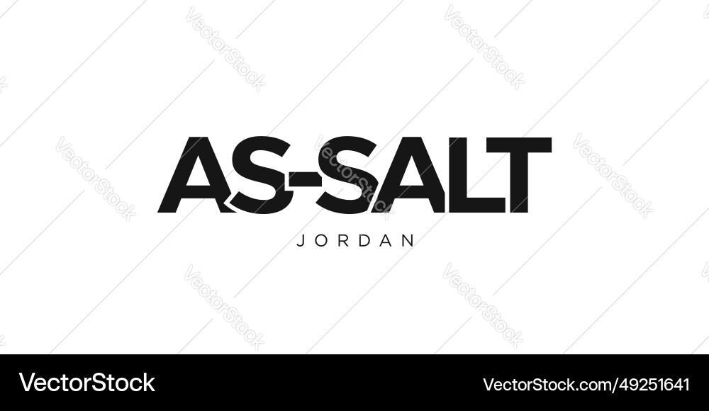 As salt in the jordan emblem design features Vector Image