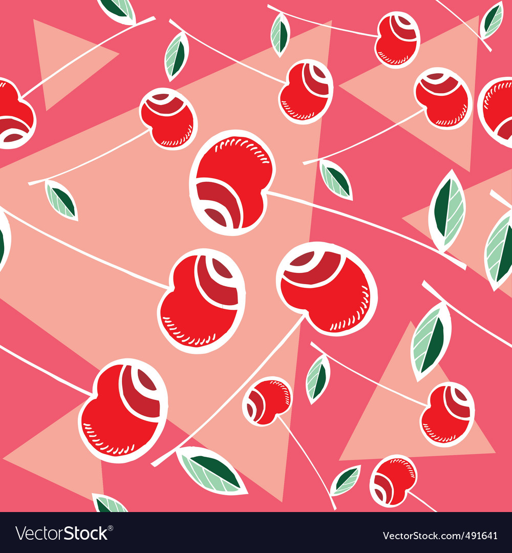 Cherry background Royalty Free Vector Image - VectorStock
