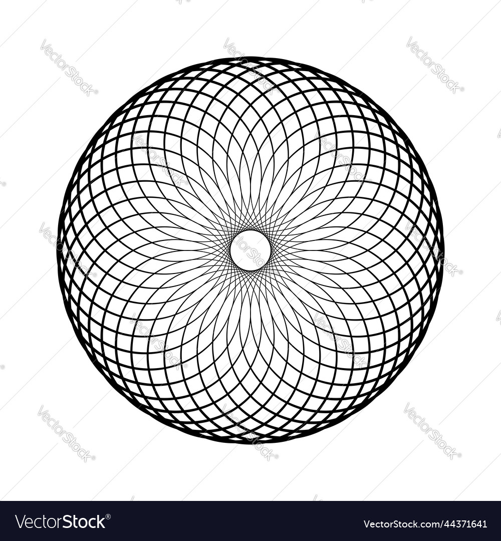 Circle spirograph pattern Royalty Free Vector Image