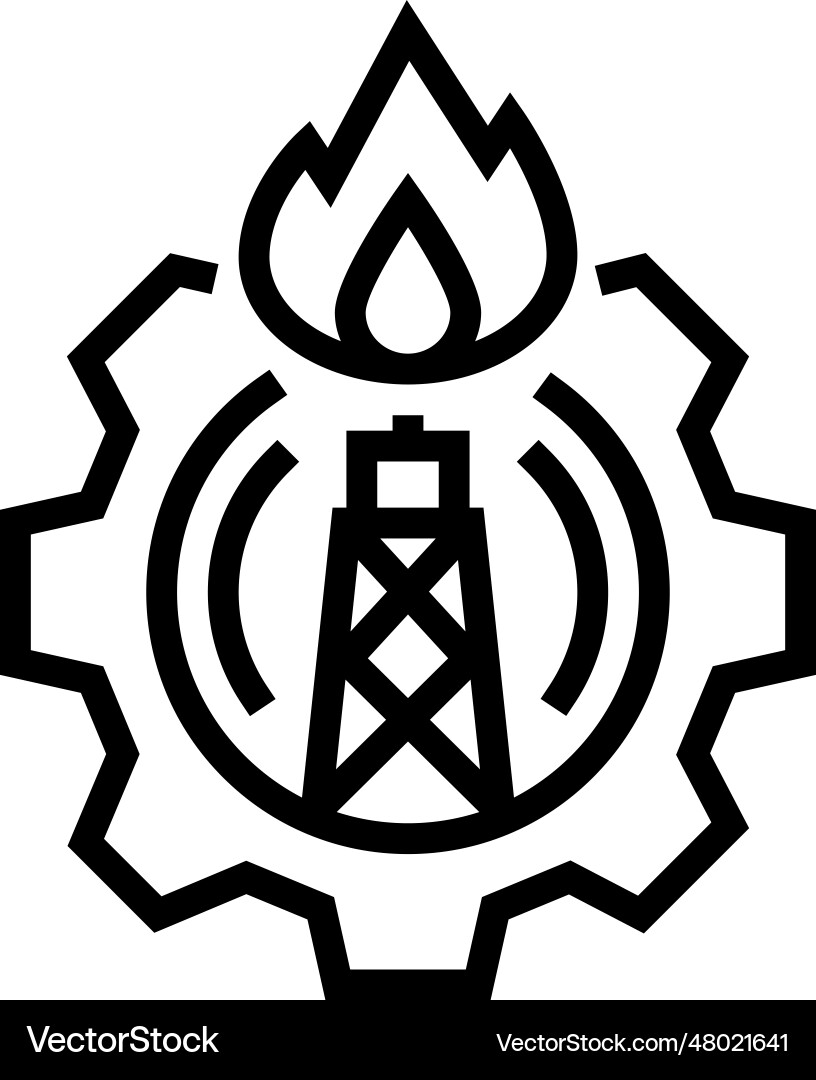 Company gas service line icon Royalty Free Vector Image