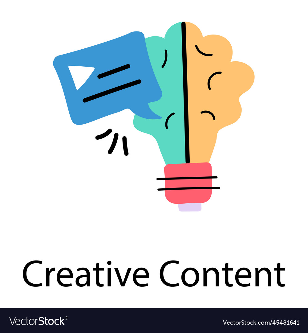 Creative content Royalty Free Vector Image - VectorStock