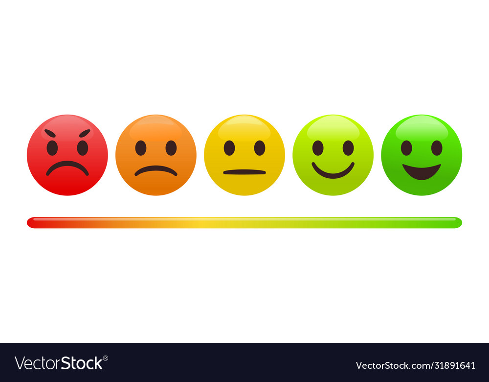 Emotion feedback scale Royalty Free Vector Image