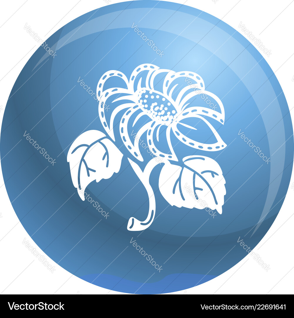 Garden sunflower icon simple style Royalty Free Vector Image