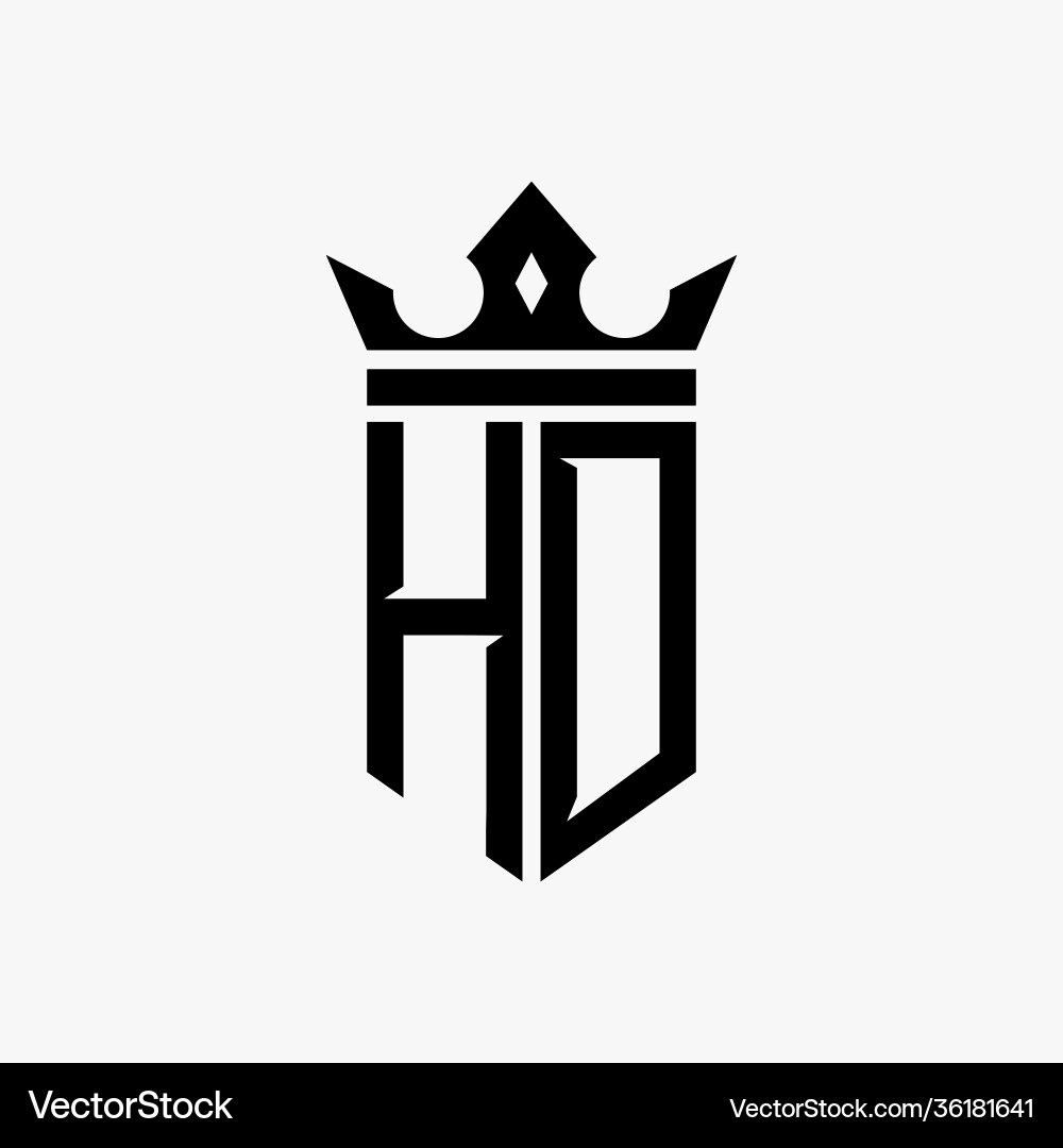 Hd initial letter logo design modern template Vector Image