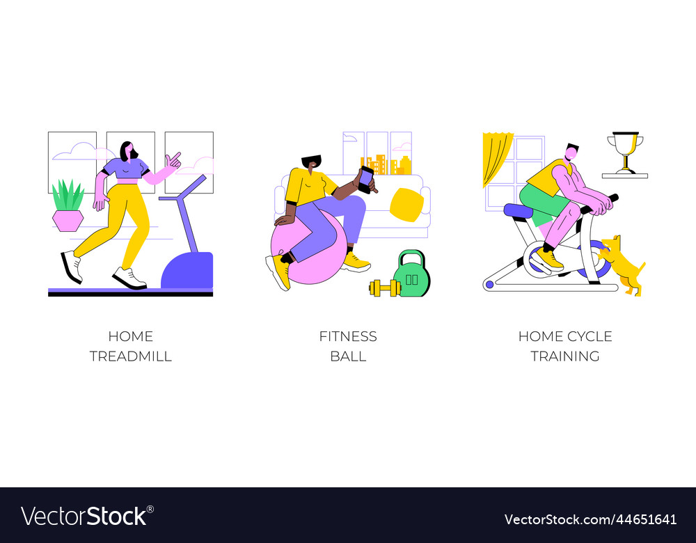 Home gym isolated cartoon Royalty Free Vector Image