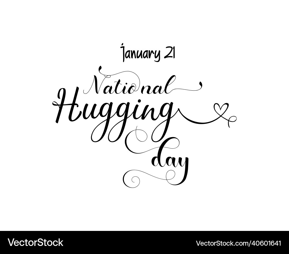 January 21 - calligraphy style hand lettering Vector Image