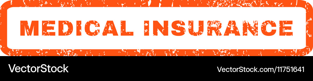 Medical insurance rubber stamp Royalty Free Vector Image