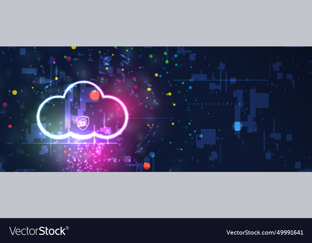 Modern cloud technology integrated digital web Vector Image