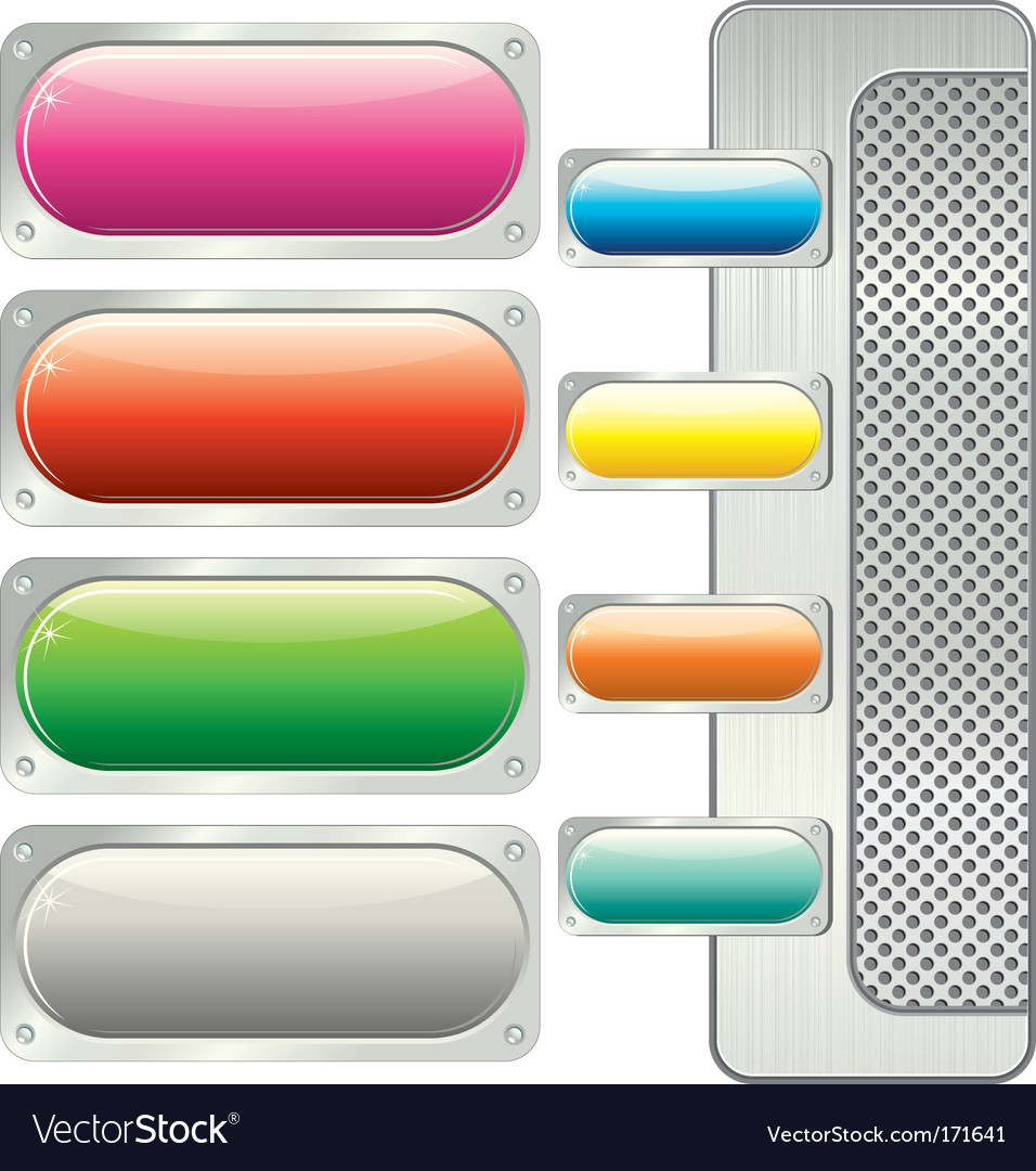 Panel buttons Royalty Free Vector Image - VectorStock