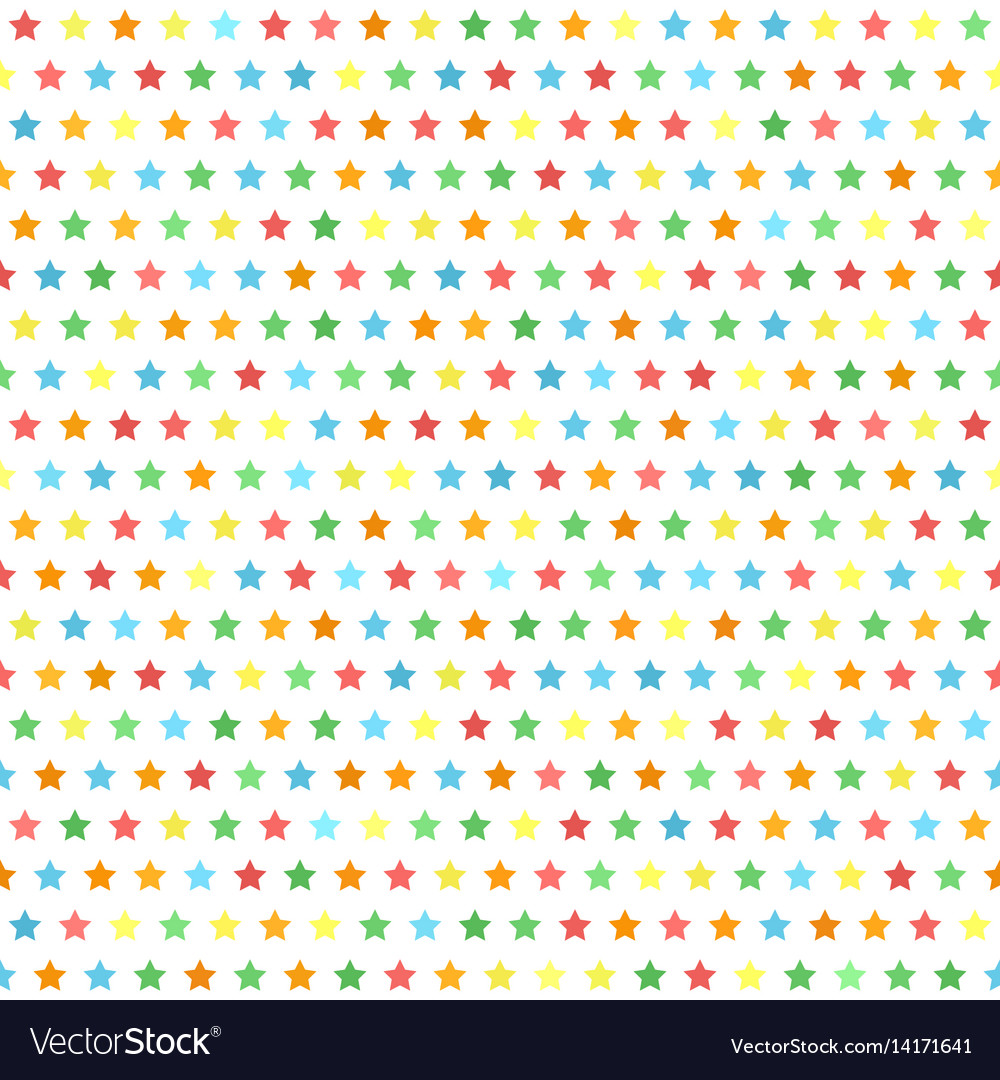 Star pattern multicolor seamless background Vector Image