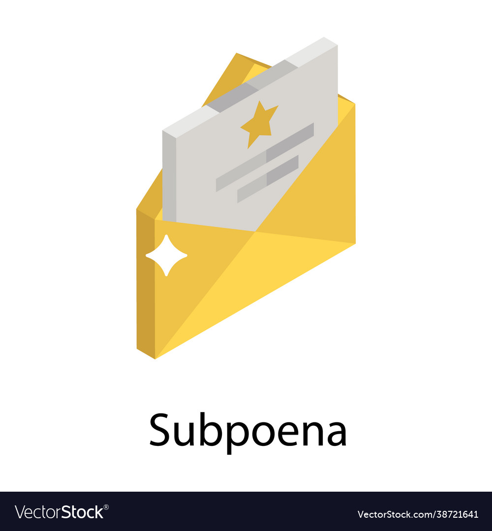 Subpoena Royalty Free Vector Image - VectorStock