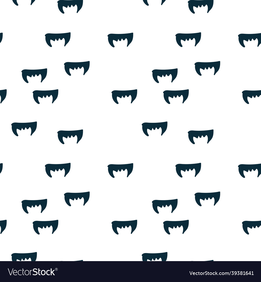 Vampire teeth halloween witch simple seamless Vector Image