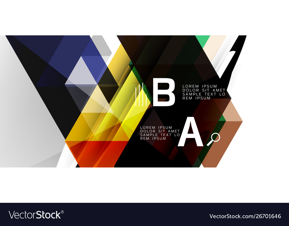 Abstract concept triangle graphic element Vector Image
