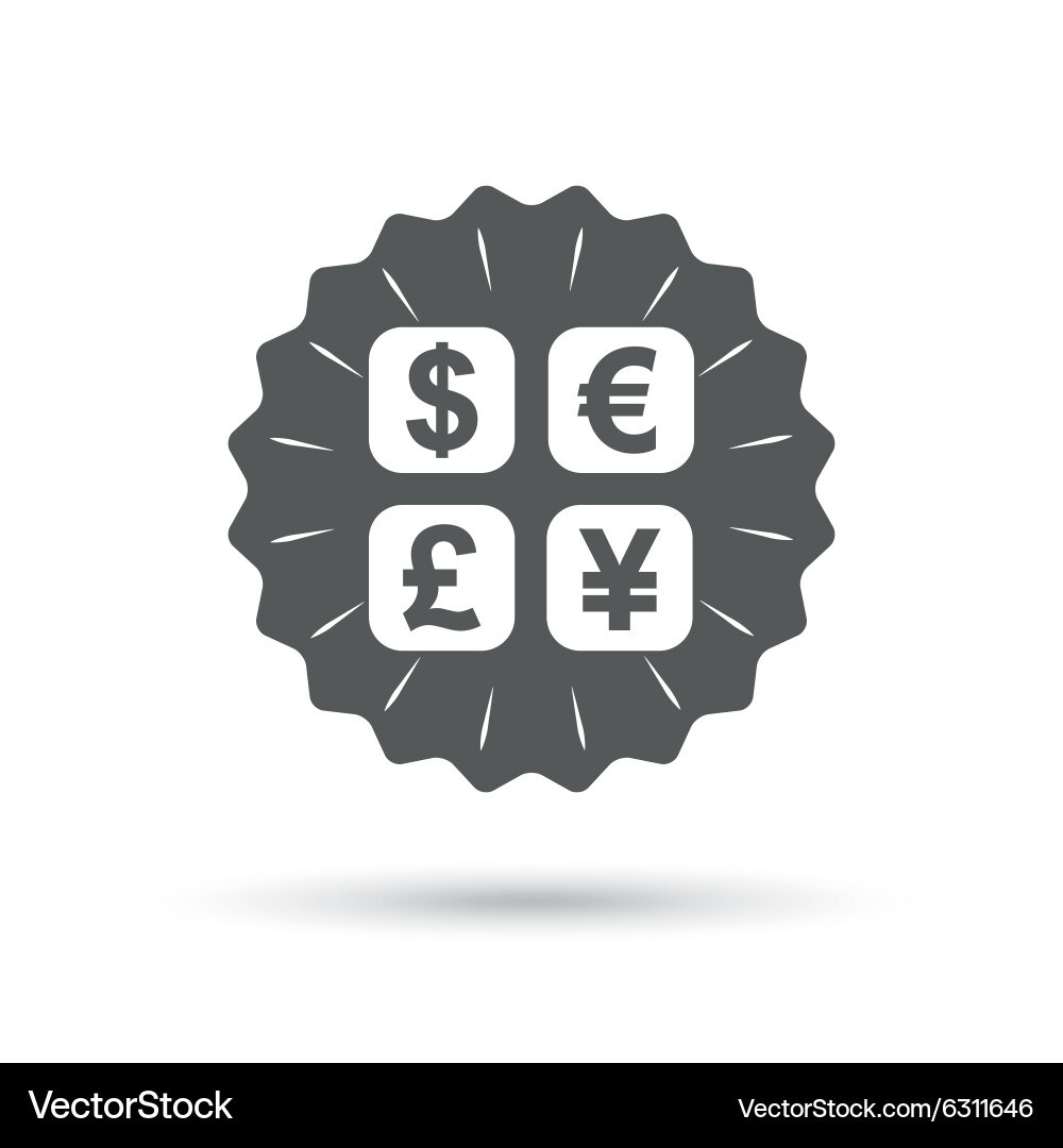 Currency exchange sign icon converter Royalty Free Vector