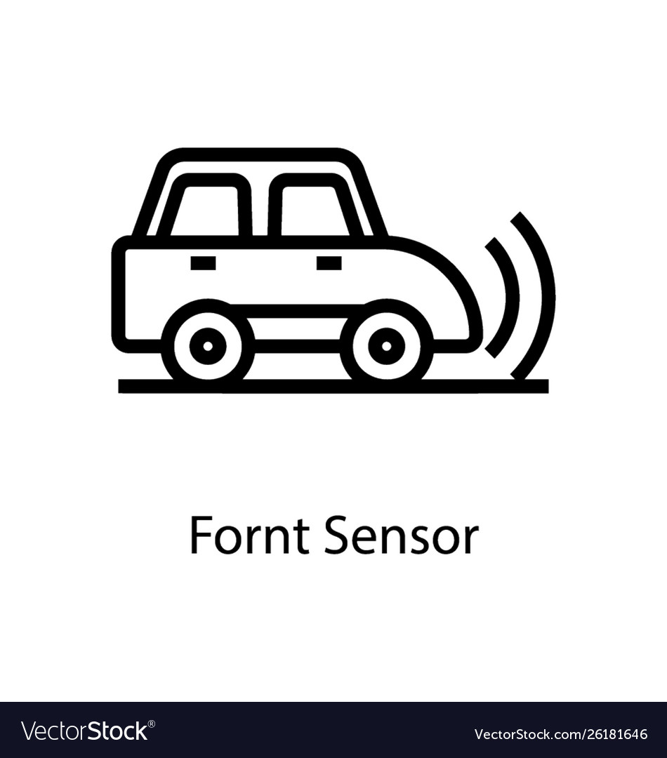 Front car sensor Royalty Free Vector Image - VectorStock