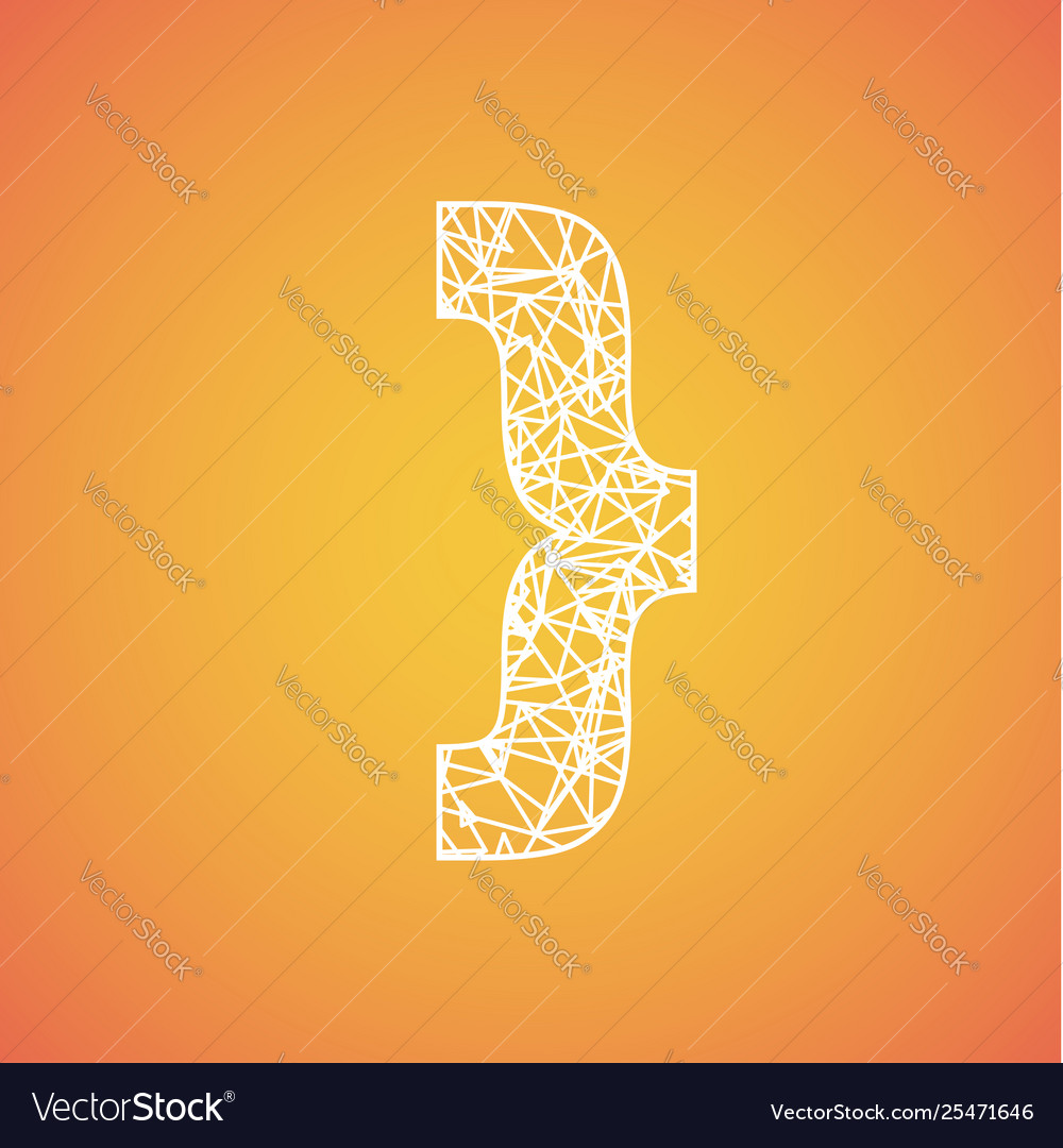 Net font from a typeset Royalty Free Vector Image