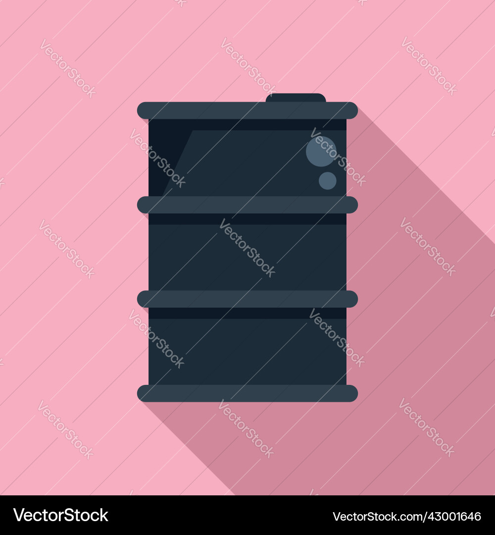 Oil barrel icon flat nature power Royalty Free Vector Image