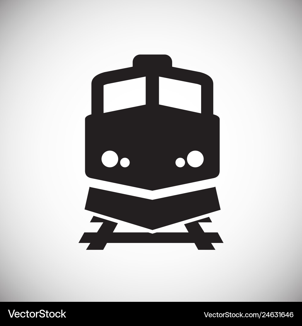 Railroad related icon on background for graphic Vector Image