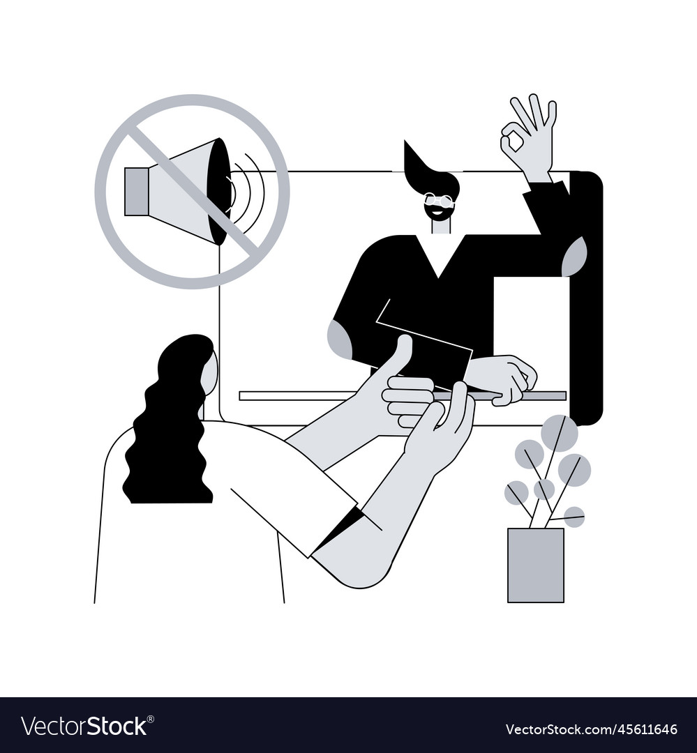 Sign language classes abstract concept Royalty Free Vector