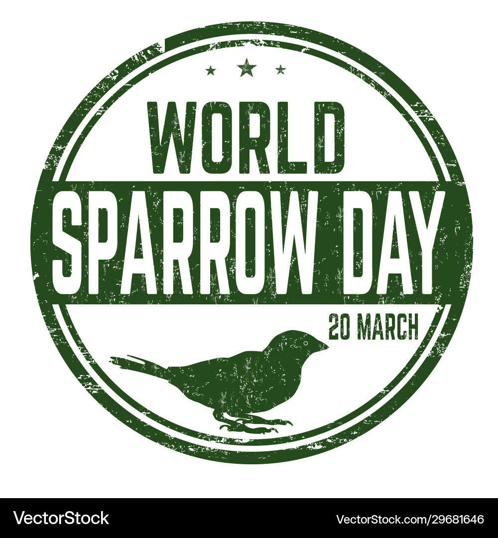 World sparrow day sign or stamp Royalty Free Vector Image
