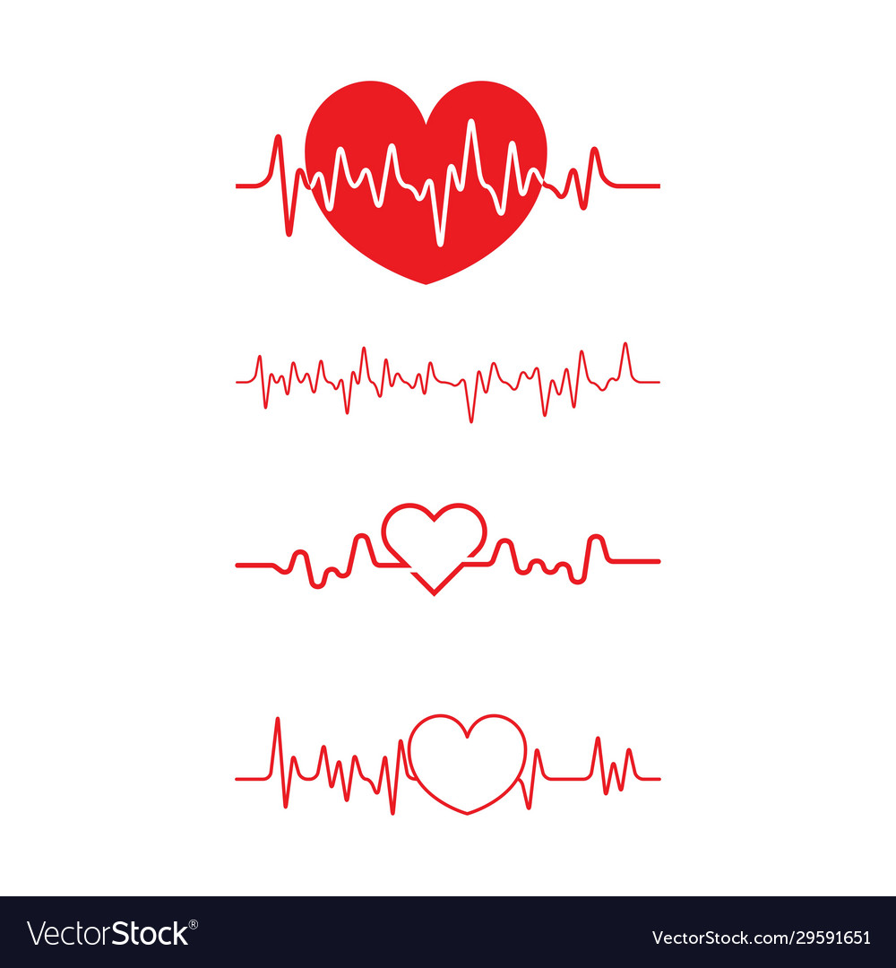Art design health medical heartbeat pulse Vector Image