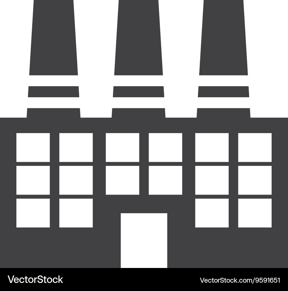 Building plant icon industry design Royalty Free Vector