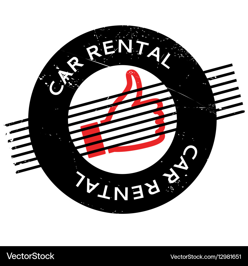 Car rental rubber stamp Royalty Free Vector Image