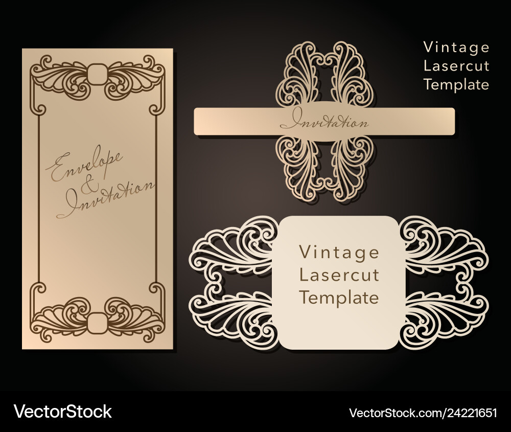 Decorative envelope and greeting card template Vector Image