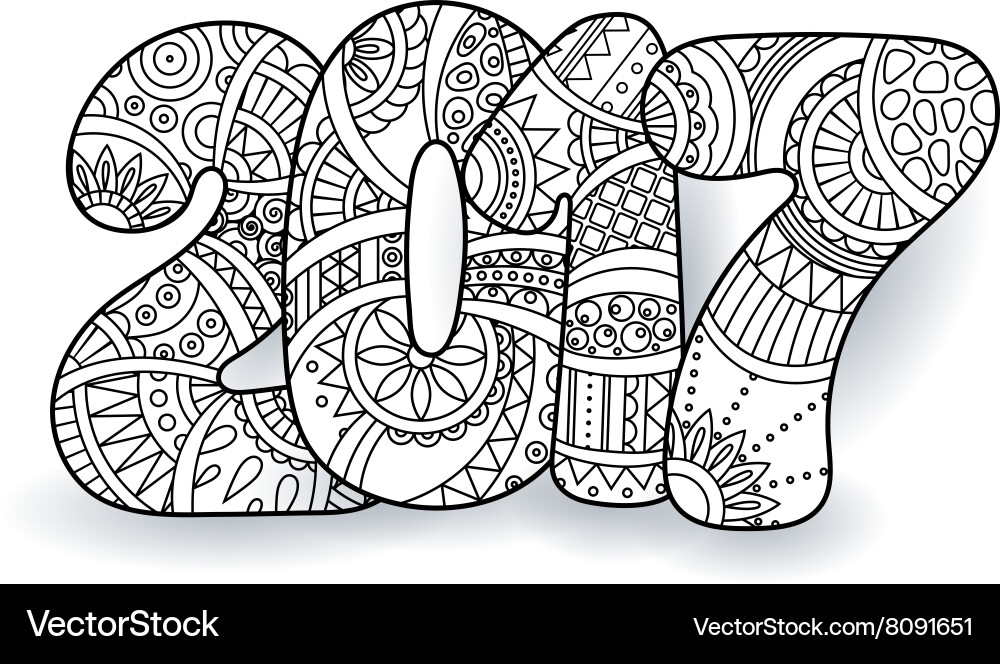 Happy new year 2017 celebration number Royalty Free Vector