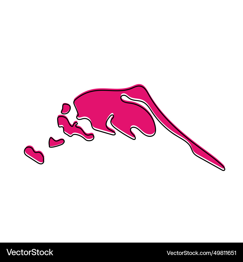 Jaffna district of sri lanka map Royalty Free Vector Image