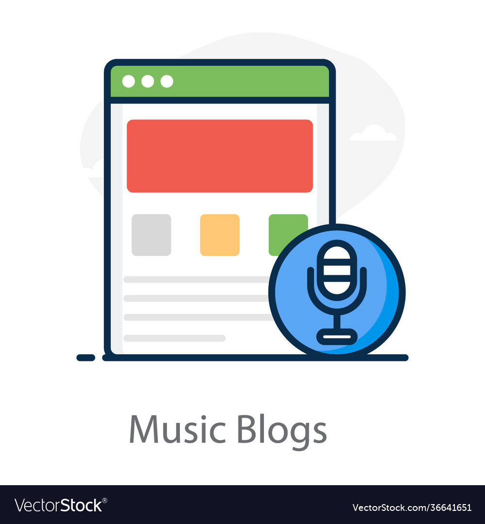 Music blog Royalty Free Vector Image - VectorStock