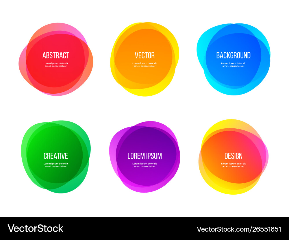 Round colorful abstract shapes color gradient Vector Image