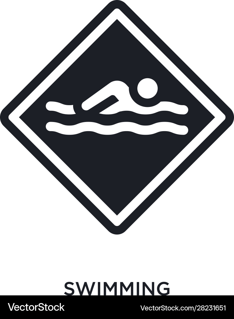Swimming isolated icon simple element from Vector Image