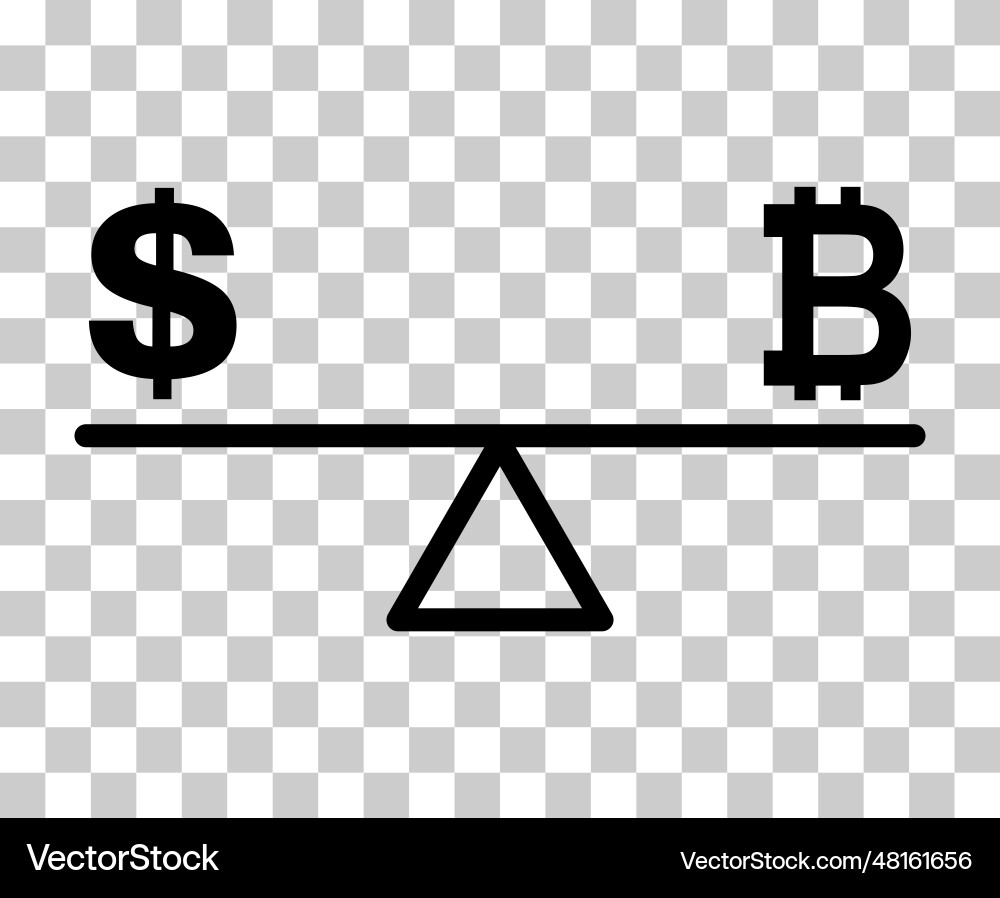 Balance dollar harmony justice icon isolated Vector Image
