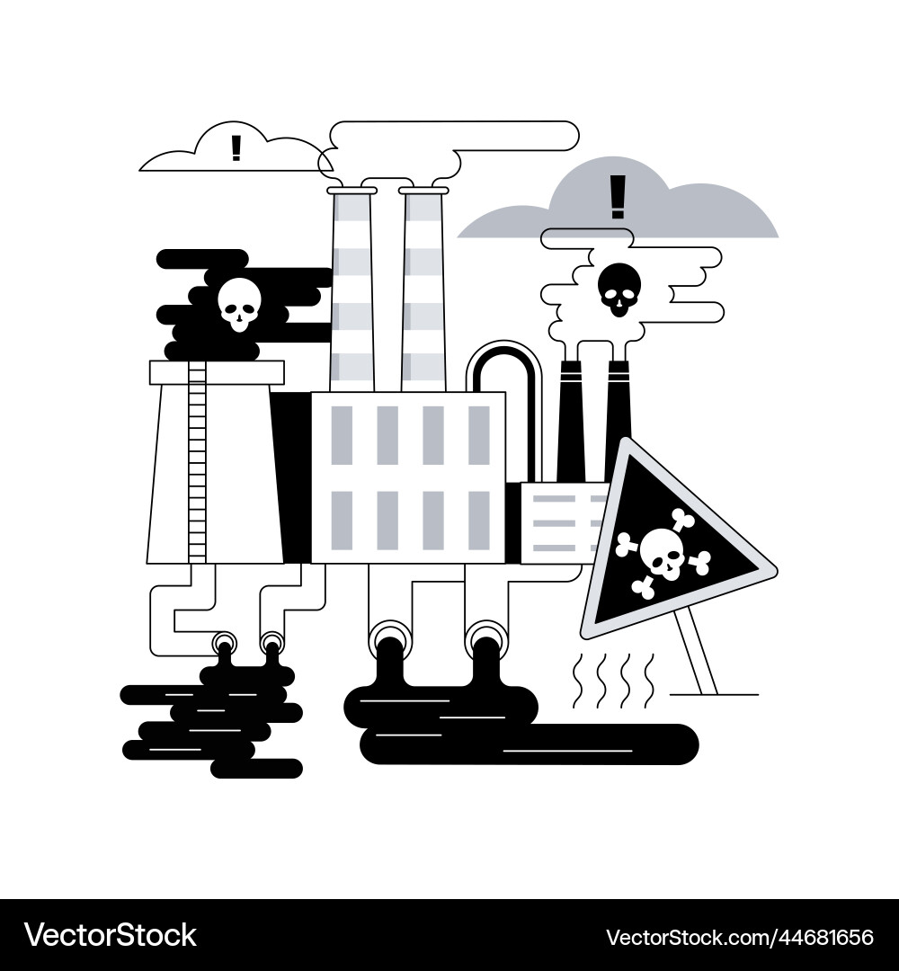 Chemical pollution abstract concept Royalty Free Vector