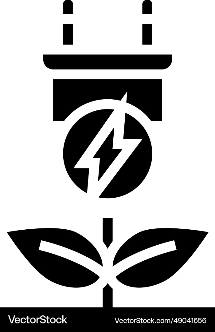 Clean energy electric glyph icon Royalty Free Vector Image