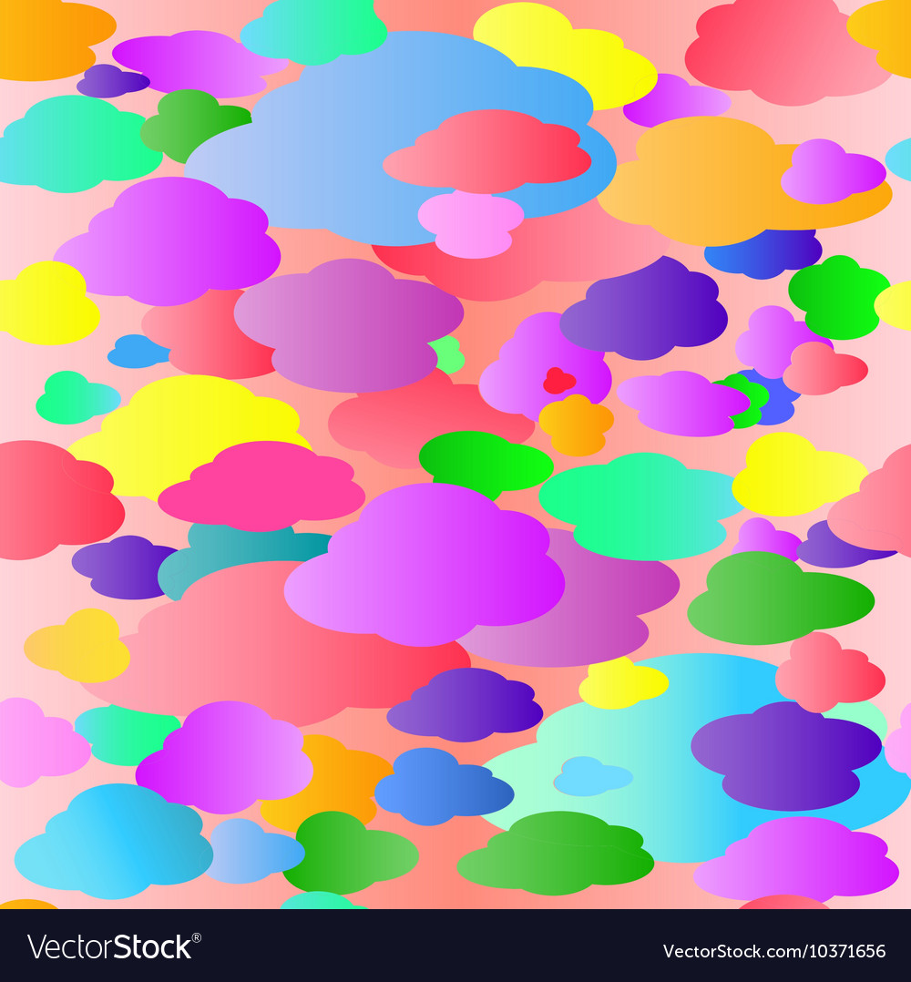 Colored clouds pattern Royalty Free Vector Image