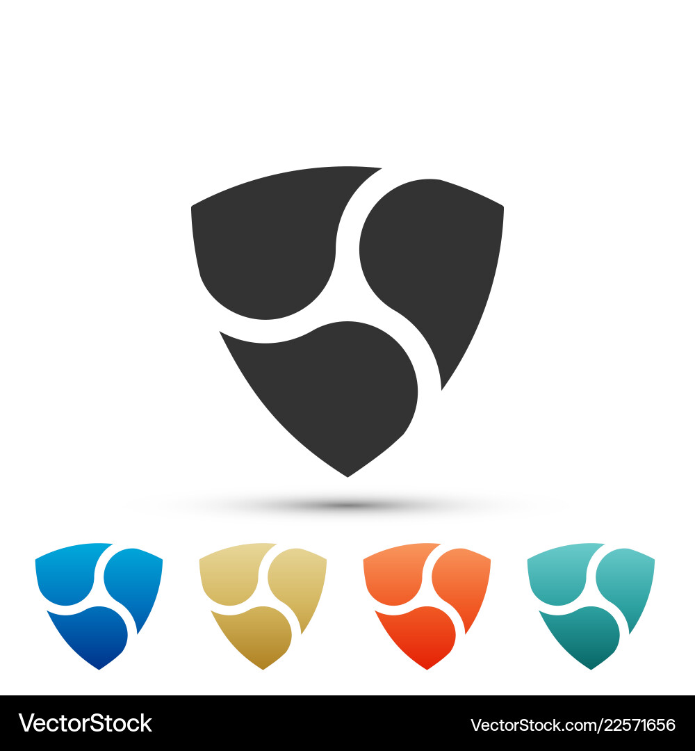 Cryptocurrency coin nem xem icon isolated Vector Image