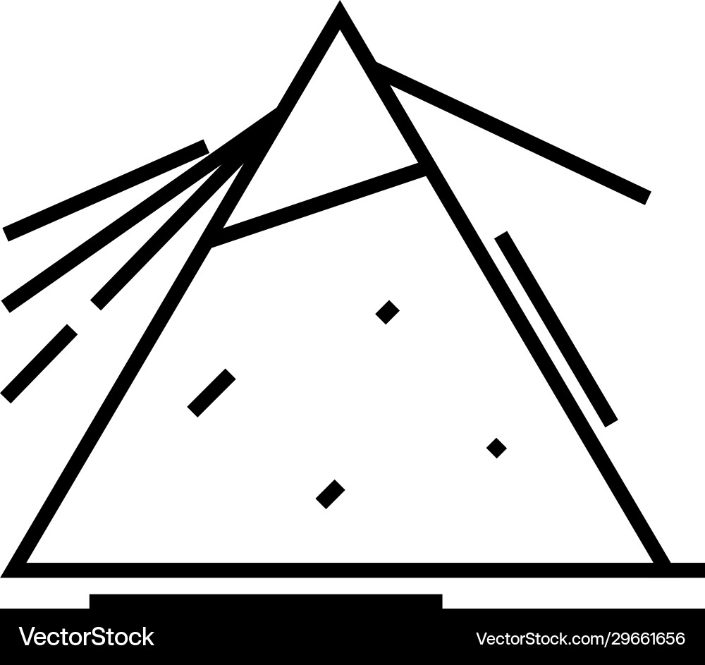 Difraction line icon concept sign outline Vector Image